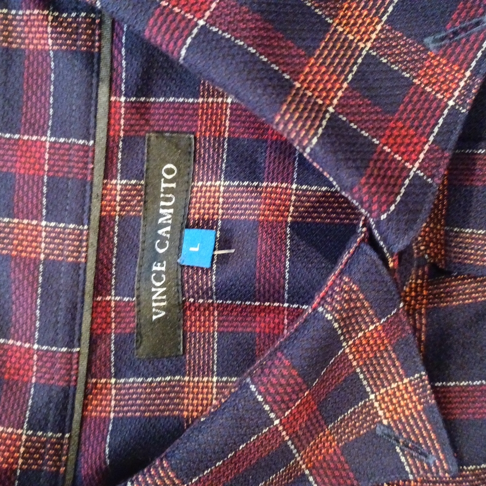 Long Sleeve Plaid Vincent Camuto Button Down - Gem
